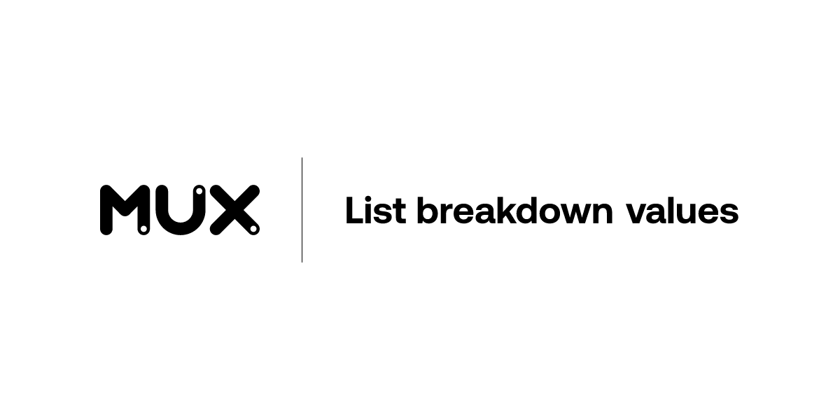 List breakdown values | API Reference