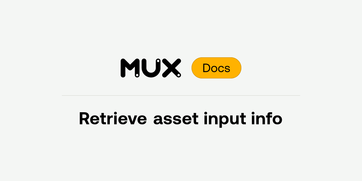 Retrieve Asset Input Info Api Reference 8484